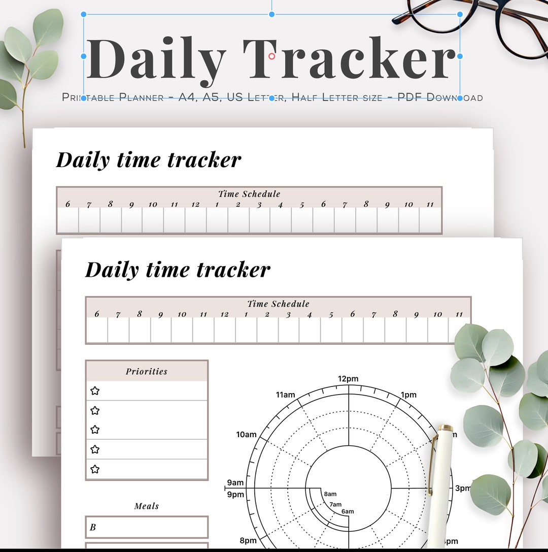 Digital Daily Time Tracker Planner for Goodnotes and Instant Download ...