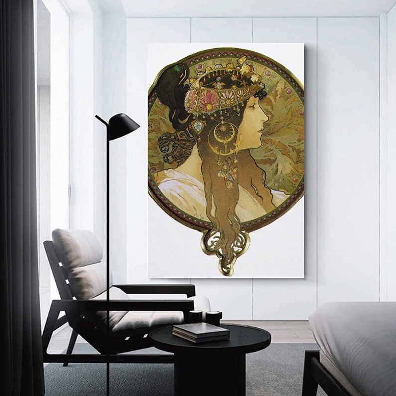Alphonse Mucha Art Nouveau Prints | Byzantine Heads (digital Download ...