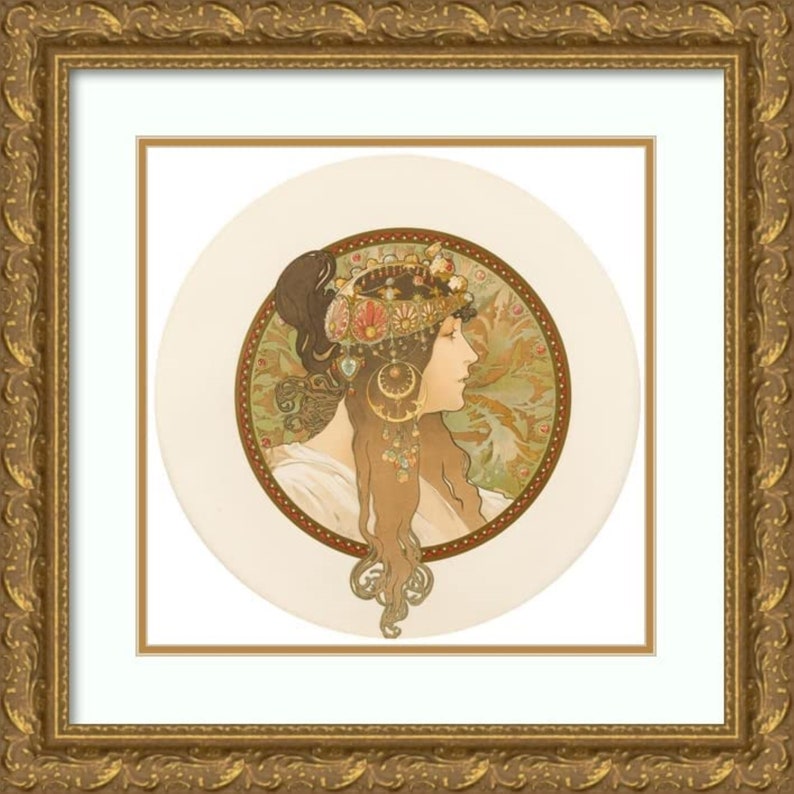 Alphonse Mucha Art Nouveau Prints | Byzantine Heads (digital Download ...