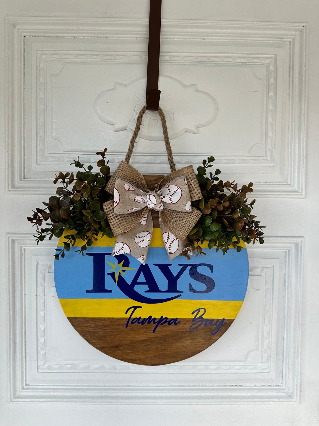 Tampa Bay Rays Door Hanger Front Door Decor Football Door Hanger Tampa ...