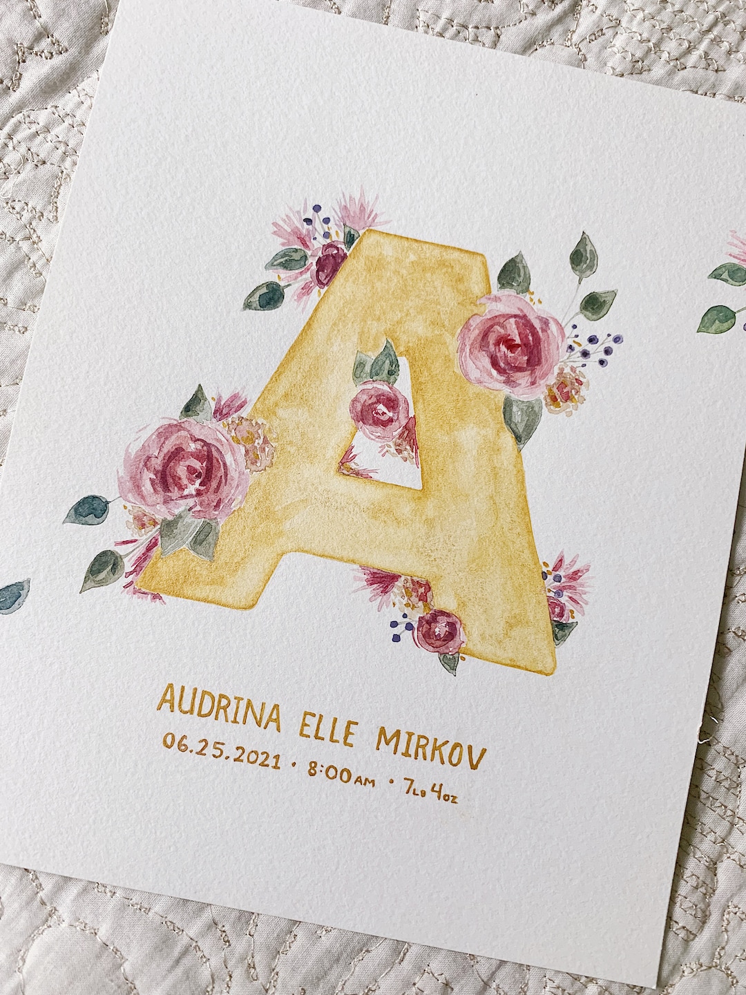 Custom Painting – Baby's First Name Letter - Etsy