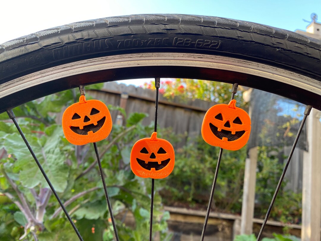 6x Jack-o-lantern Bike Spoke Decorations, Spooky Bicycle Decorations ...