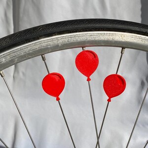 6x Balloon Bike Spoke Decorations - Red Balloon Bicycle Gift, Party ...