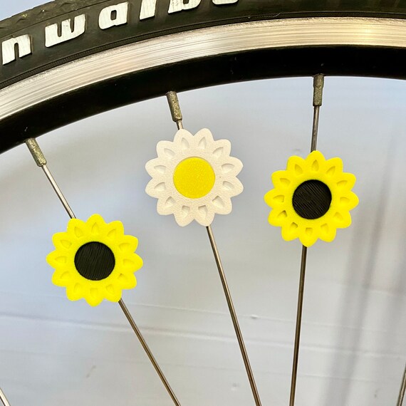 6x Sunflower Bike Spoke Decorations Bike Flower Decorations Bike Gift for Him or Her Cyclist Gift for Bike Party or Bike Parade Etsy UK