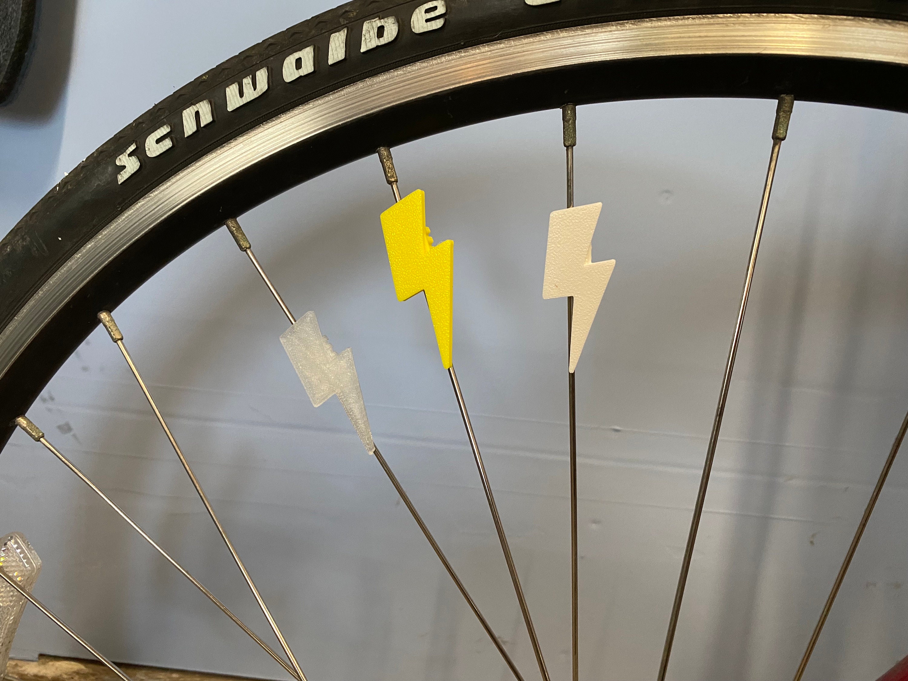 6x Lightning Bolt Bicycle Decorations, Lightning Bike Spoke Decorations ...