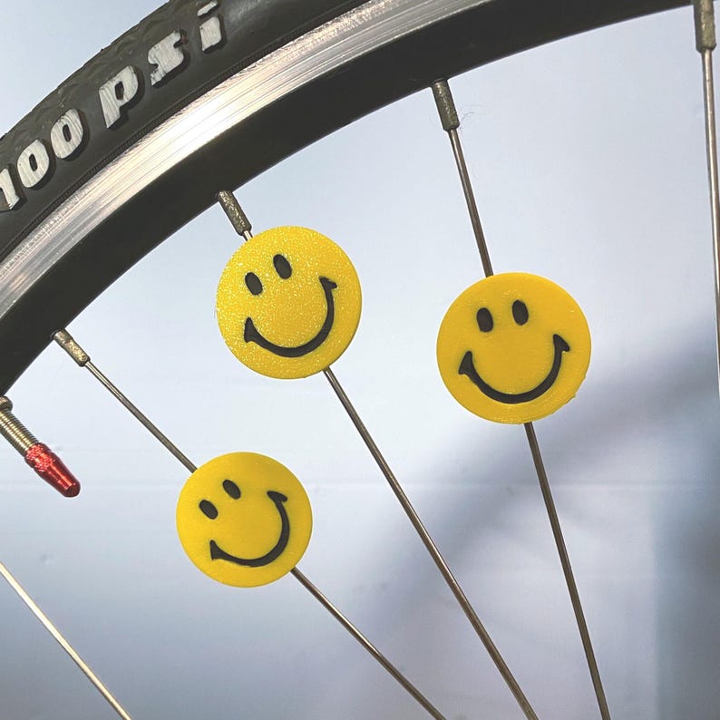 6x Smiley Face Bike Decorations - Emoji Bike Decorations - Bike ...