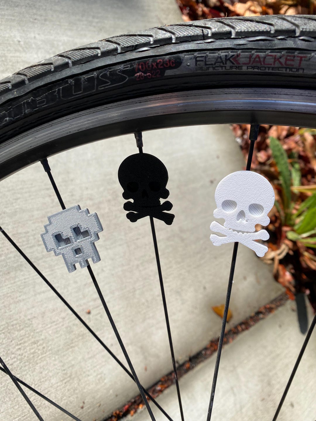 6x Skull Bike Decorations, Spoke Decorations, Bike Gifts, Skull and ...