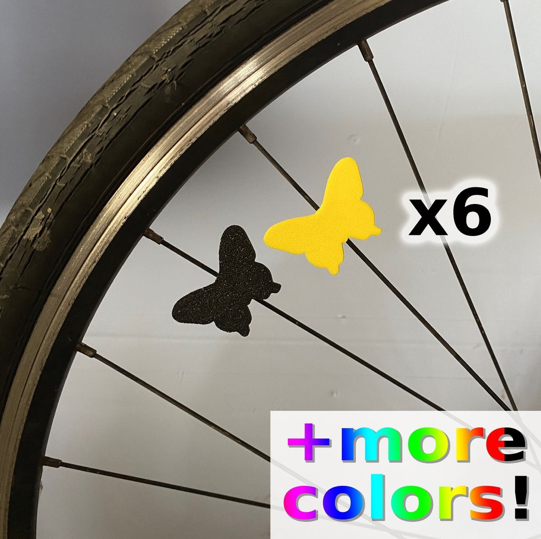 6x Butterfly Bike Spoke Decorations - Moth Decorations - Bike Gift for ...