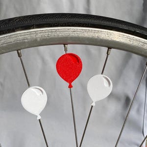 6x Balloon Bike Spoke Decorations - Red Balloon Bicycle Gift, Party ...