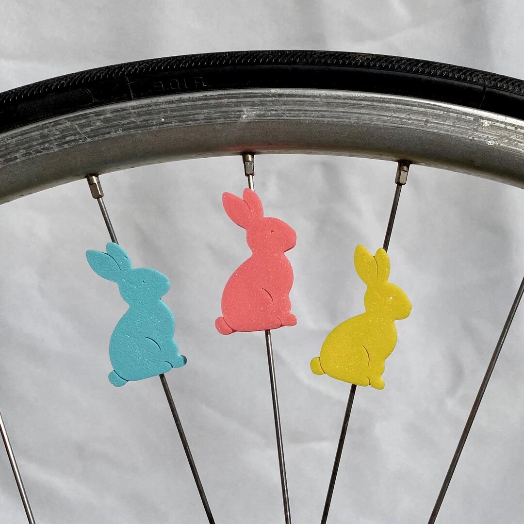 6x Bunny Bike Spoke Decorations - Rabbit Bicycle Gift, Easter Bike ...
