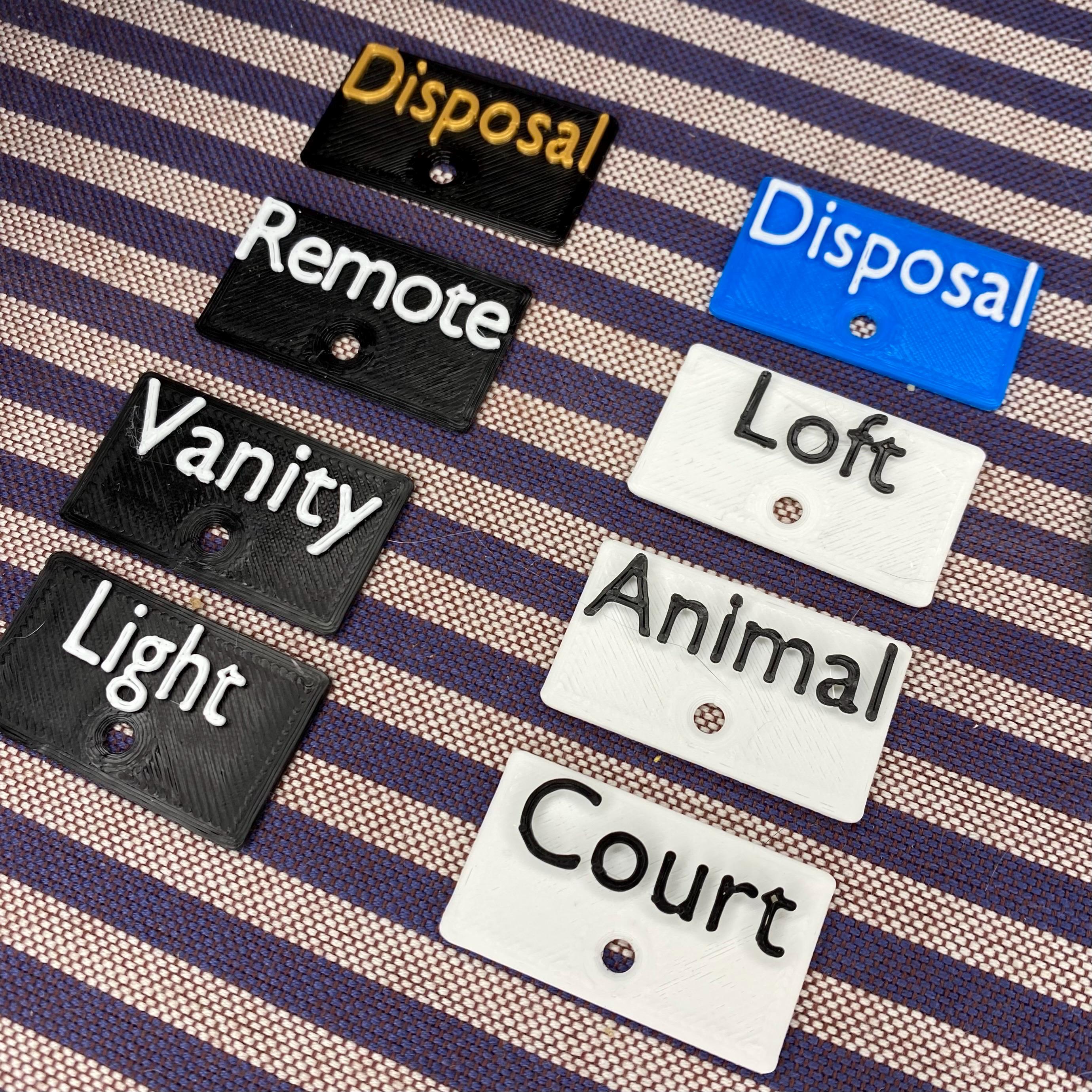 Garbage Disposal Label, Light Switch Label, Fan Label, Porch Switch ...