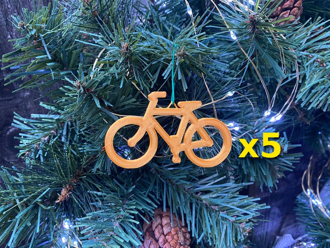 5x Bike Christmas Tree Decoration, Bicycle Christmas Ornament, Gift for ...