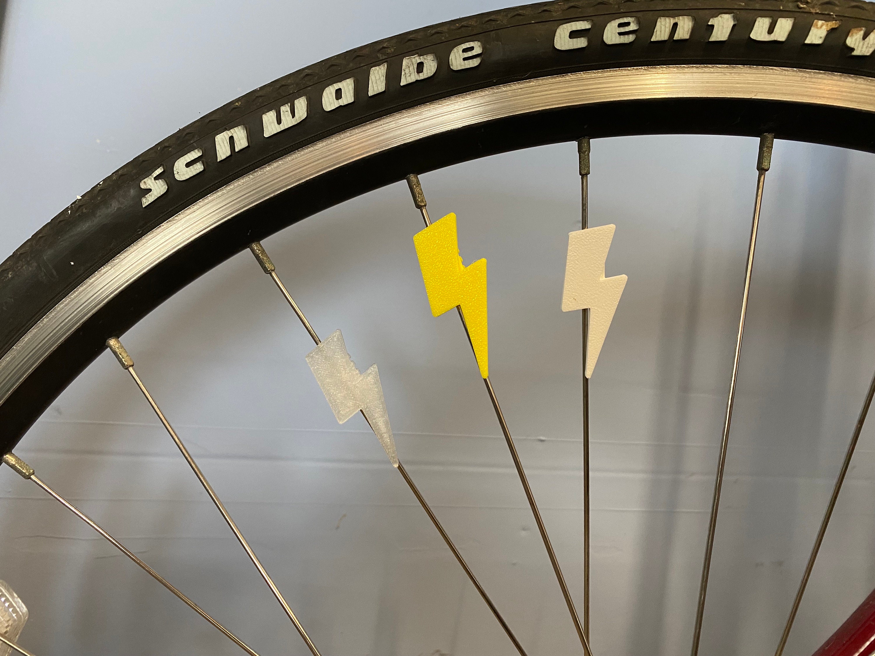 6x Lightning Bolt Bicycle Decorations, Lightning Bike Spoke Decorations ...