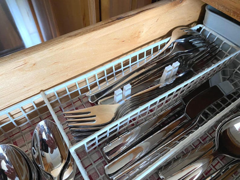 Silverware Dividers for (set of Four) - Silverware Drawer Organizer ...