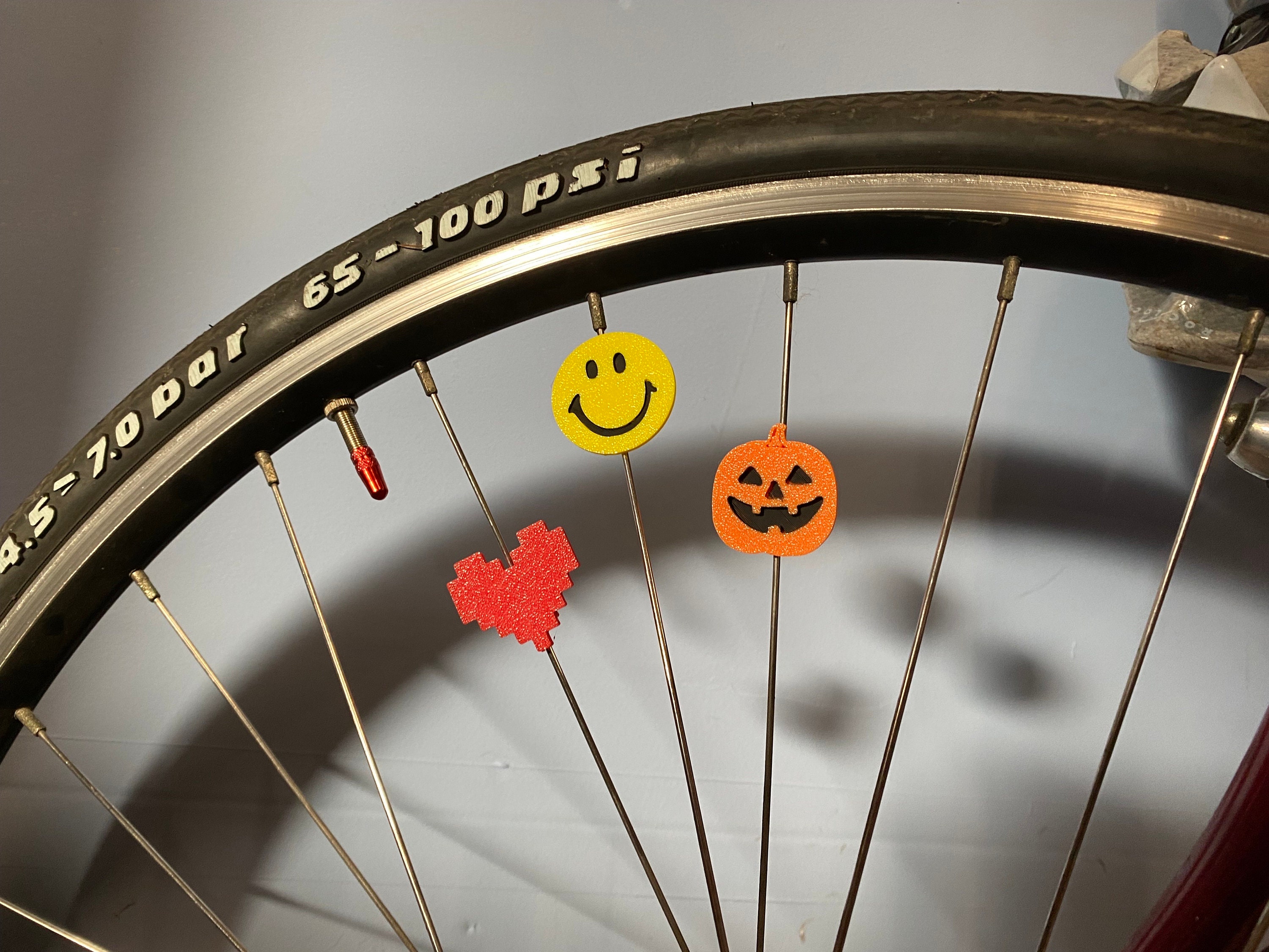6x Smiley Face Bike Decorations Emoji Bike Decorations Bike Ornaments ...