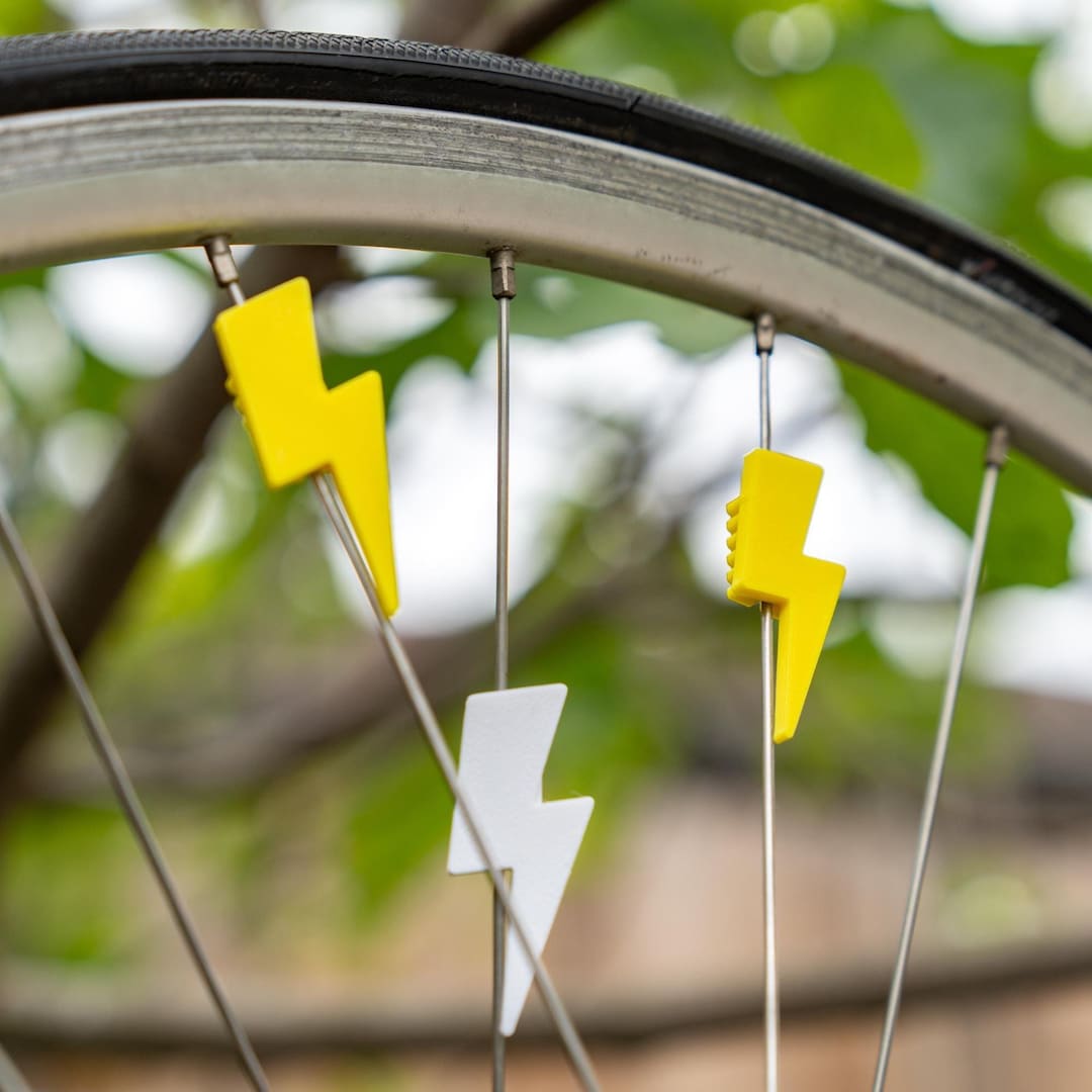 6x Lightning Bolt Bicycle Decorations, Lightning Bike Spoke Decorations ...