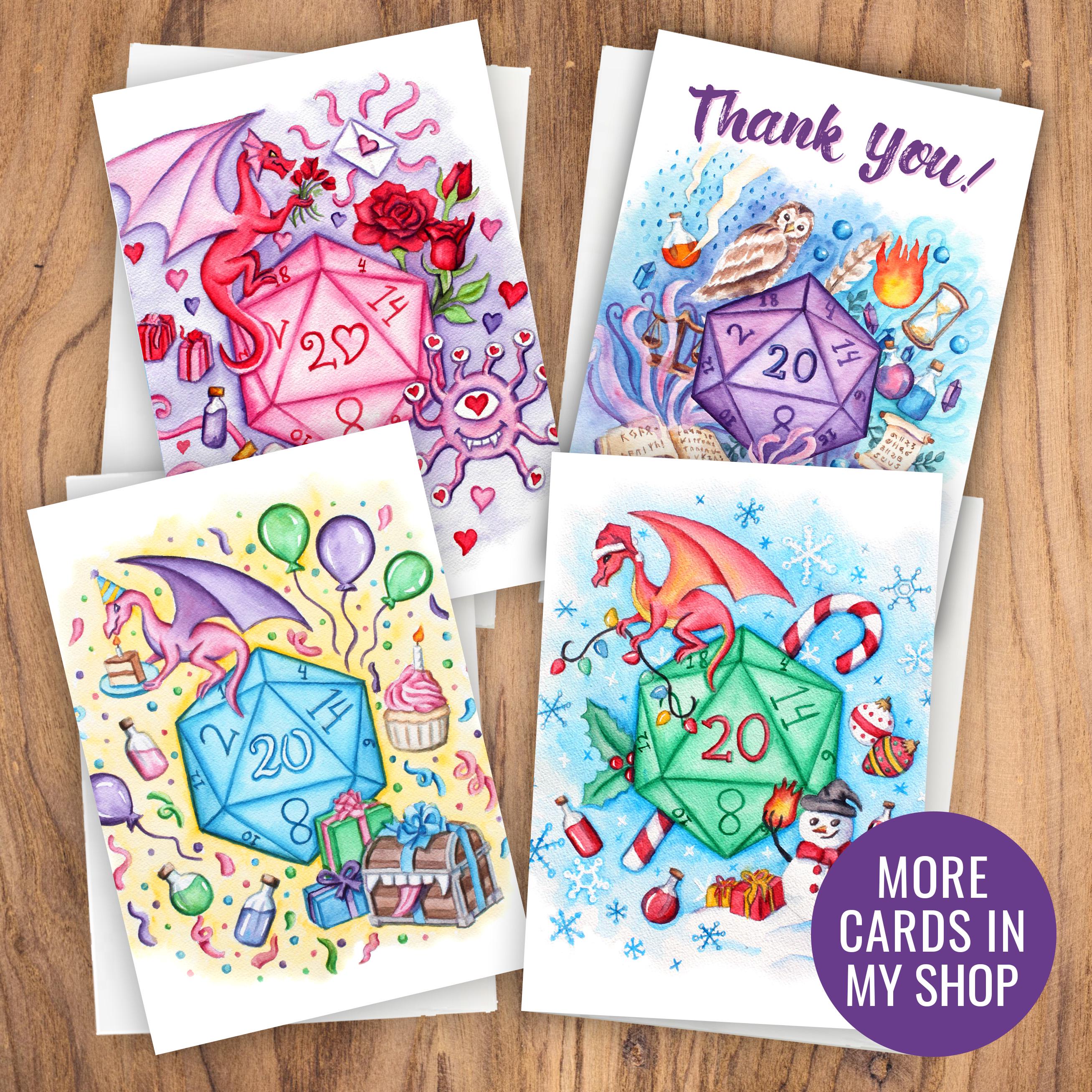 Dnd Thank You Card DIGITAL DOWNLOAD - Etsy