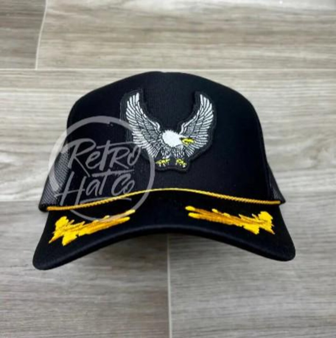 Screaming Eagle / Biker Patch on Black Meshback Trucker Hat W/scrambled Eggs - Etsy