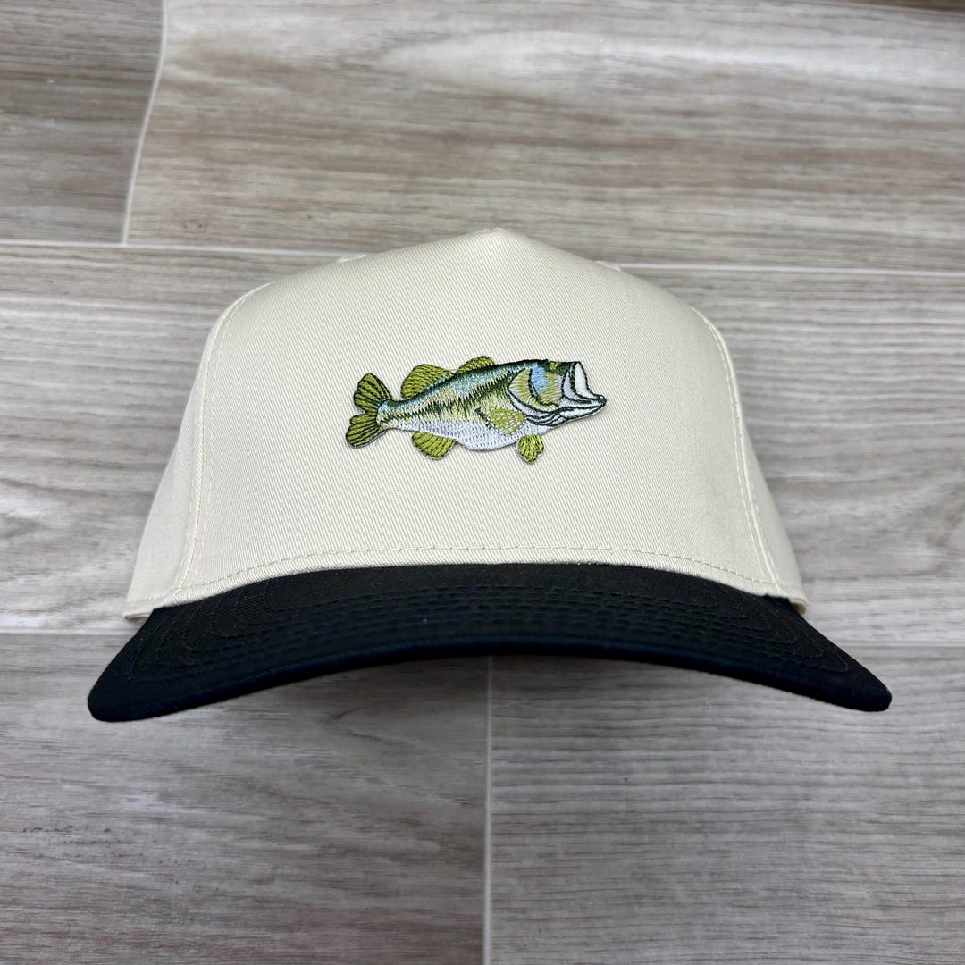 Bass Patch on Natural/black Retro Hat - Etsy