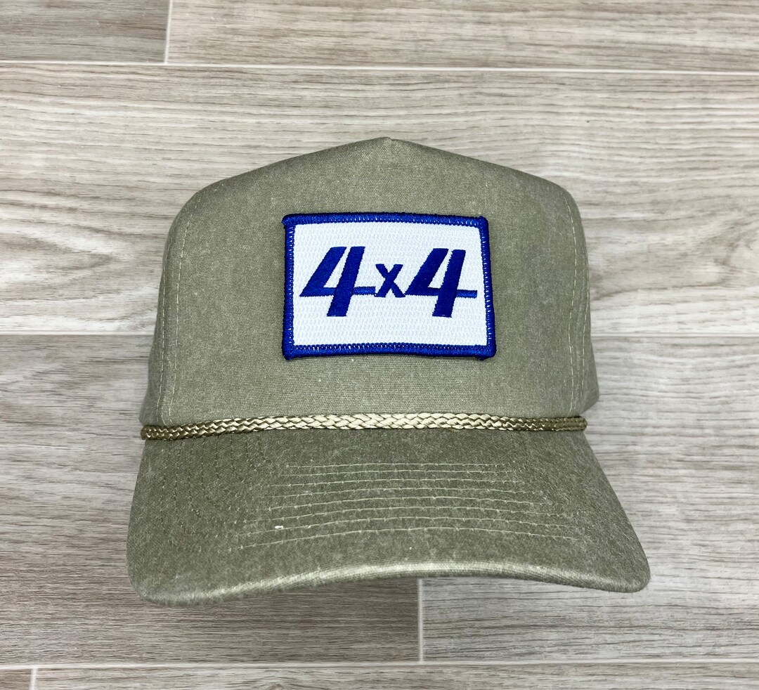 4x4 Off-road Patch on Stonewashed Sand Retro Rope Hat - Etsy