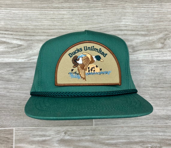 Retro Ducks Unlimited on Green Classic Rope Hat - Etsy