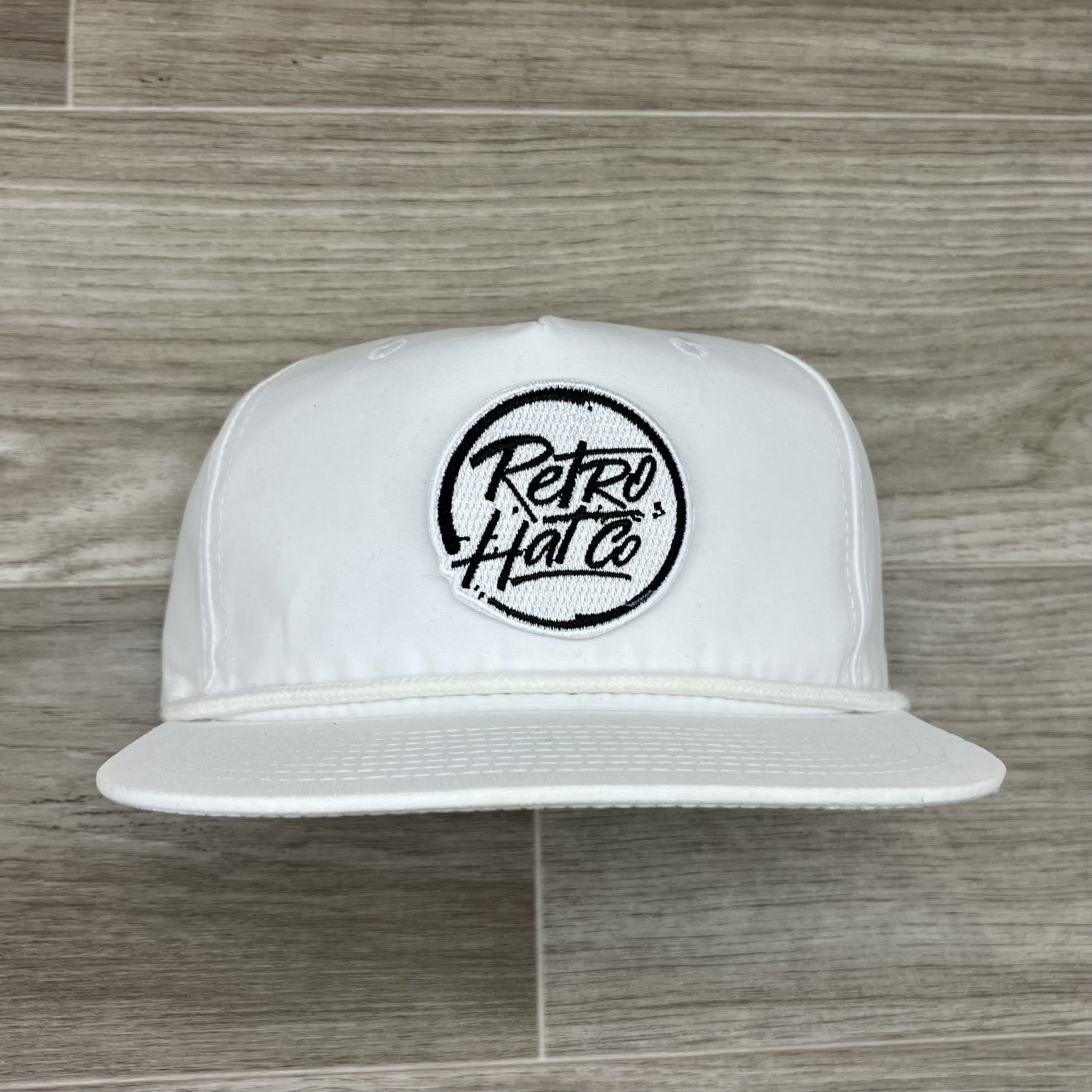 Retro Hat Co white Patch on Retro Rope Hat - Etsy