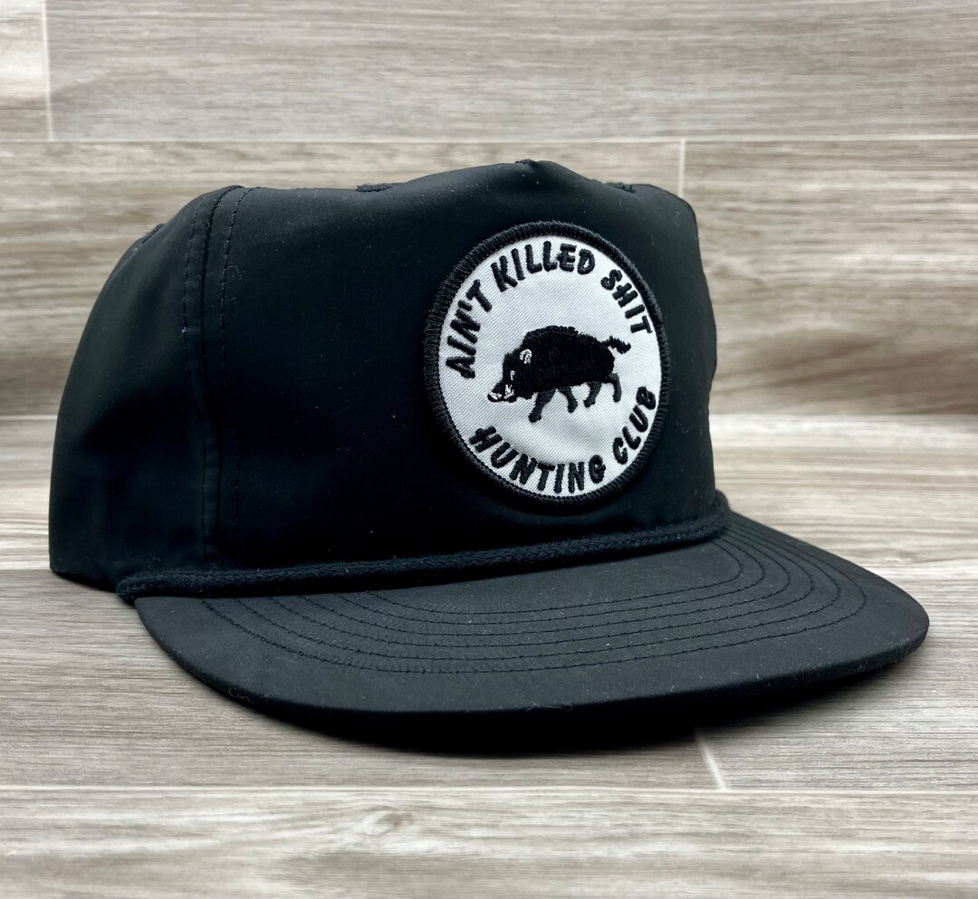 Ain't Killed Shit on Black Retro Poly Rope Hat - Etsy