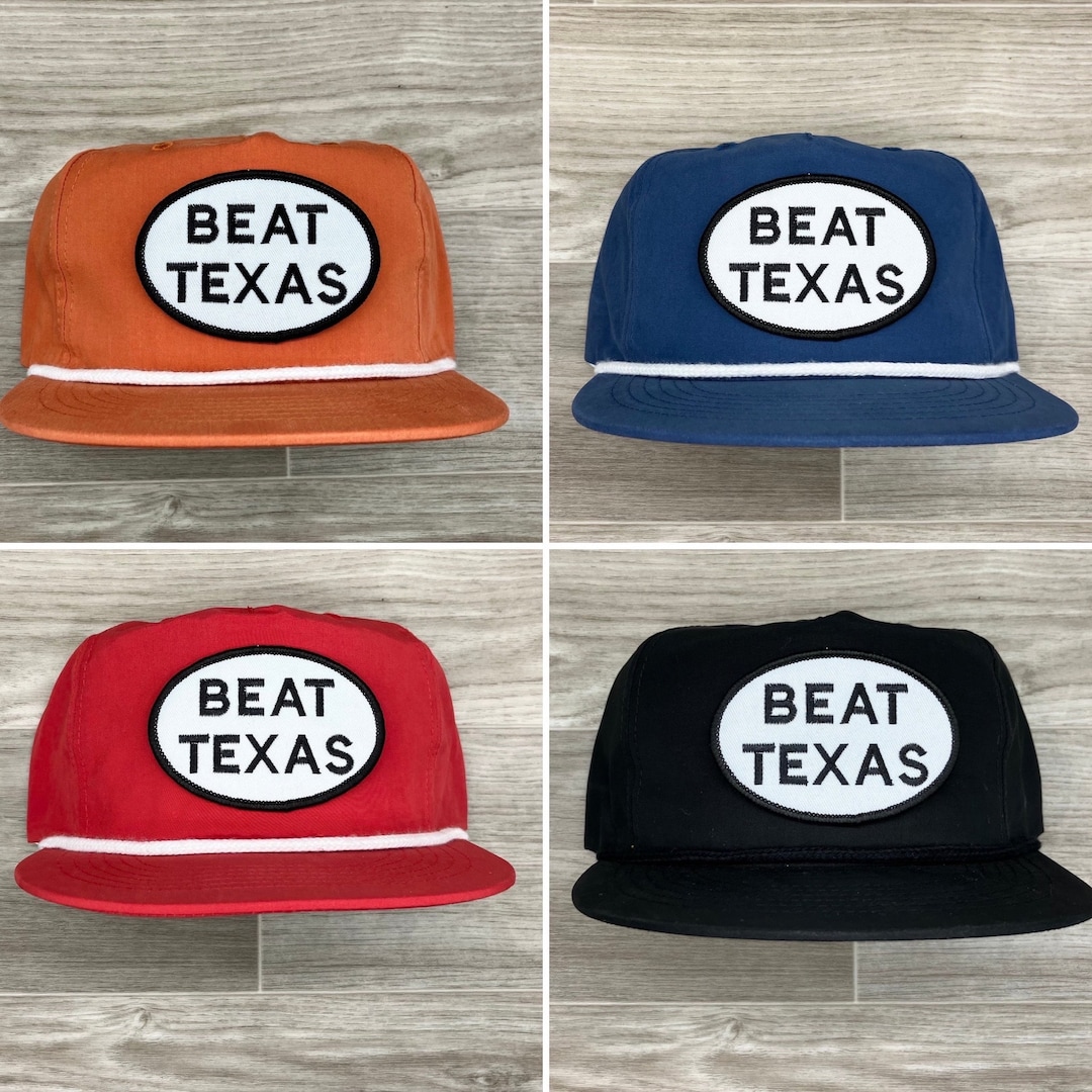 Beat Texas on Retro Poly Rope Hat - Etsy