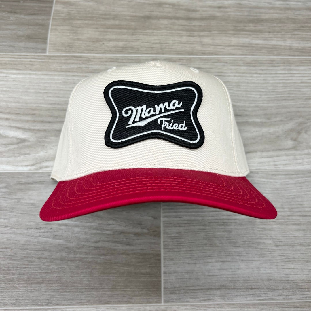 Mama Tried Patch on Natural/red 2-tone Retro Hat - Etsy