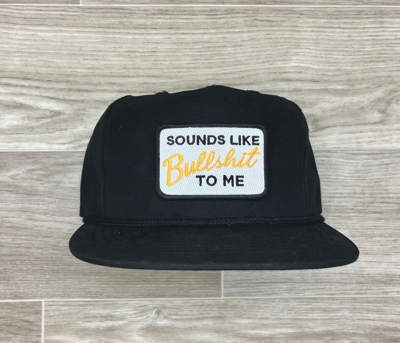 Sounds Like Bullshit to Me on Retro Poly Rope Hat - Etsy