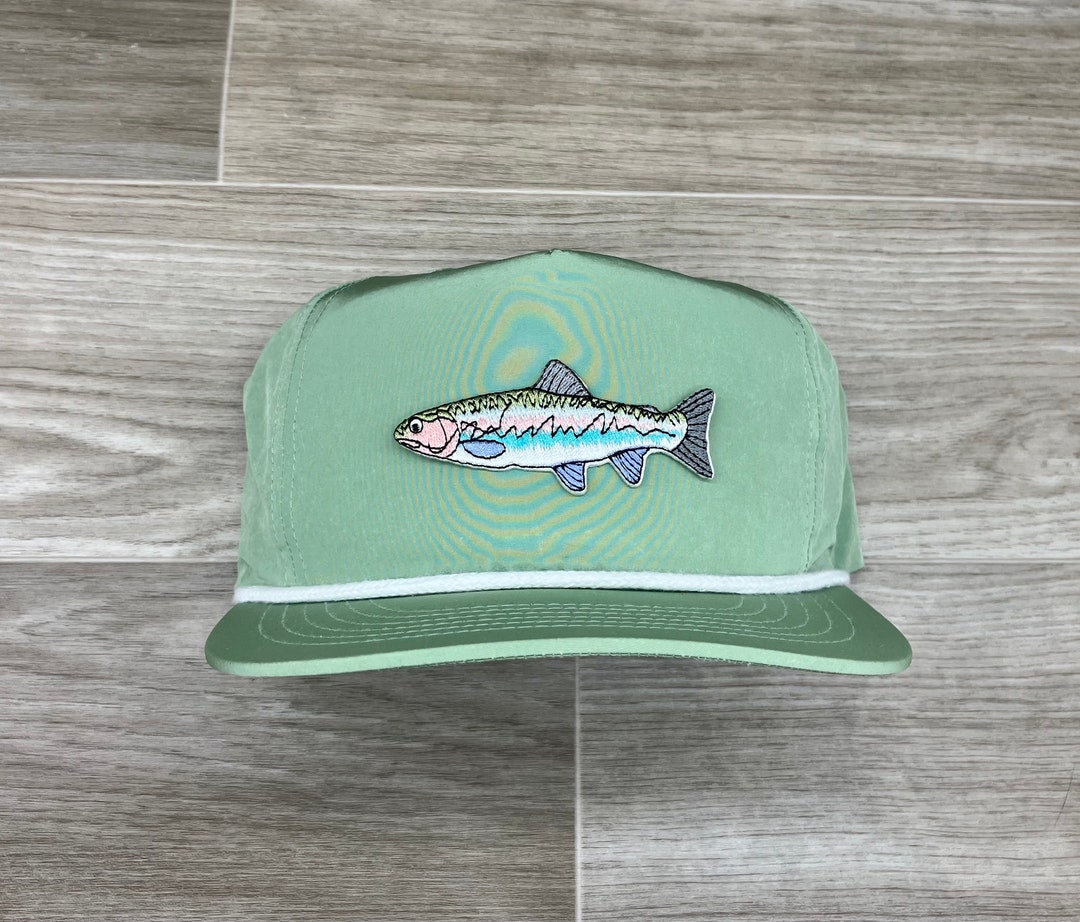 Trout on Retro Poly Rope Hat - Etsy