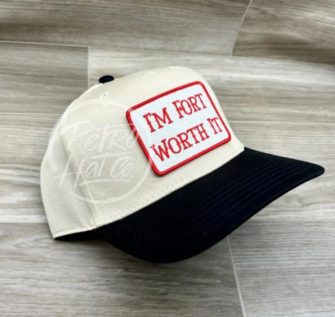 Forth Worth It Patch on Natural/black 2-tone Retro Hat - Etsy