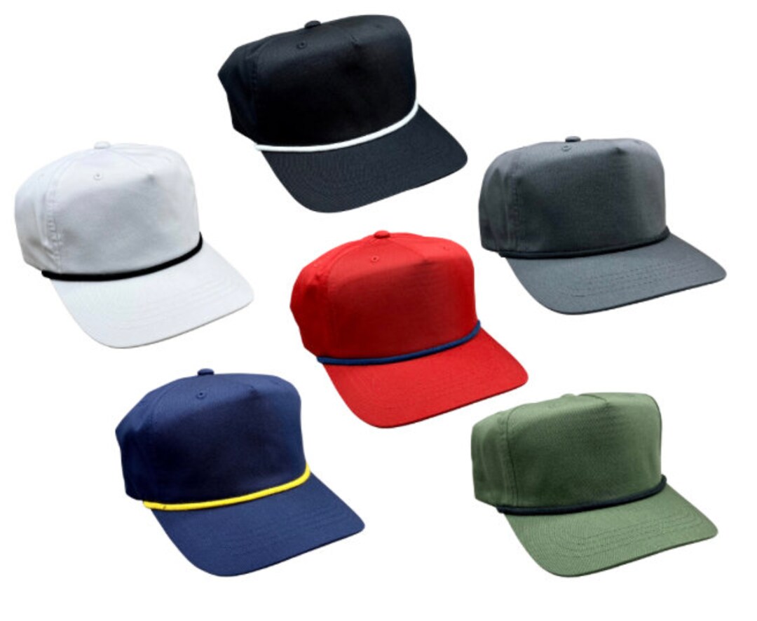 Blank Retro Poly/cotton Rope Hat With Snapback - Etsy