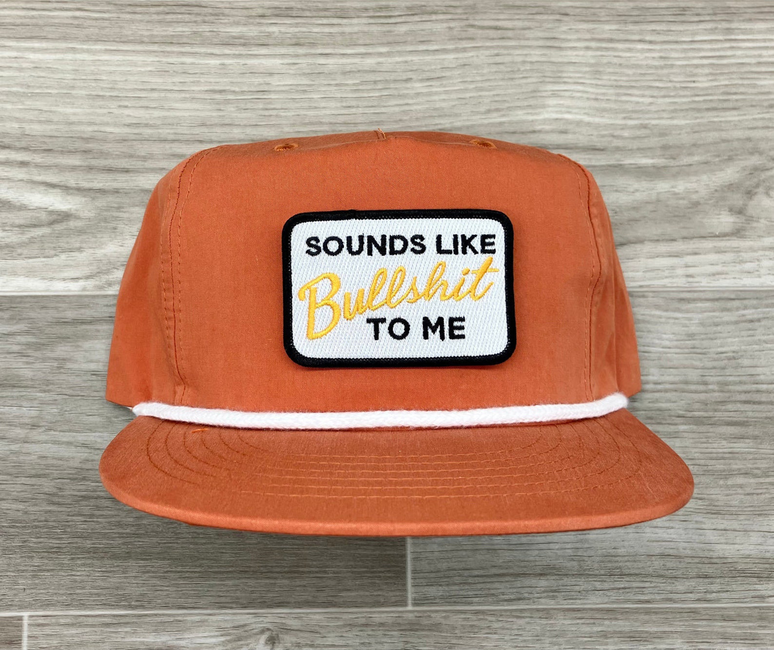 Sounds Like Bullshit to Me on Retro Poly Rope Hat - Etsy
