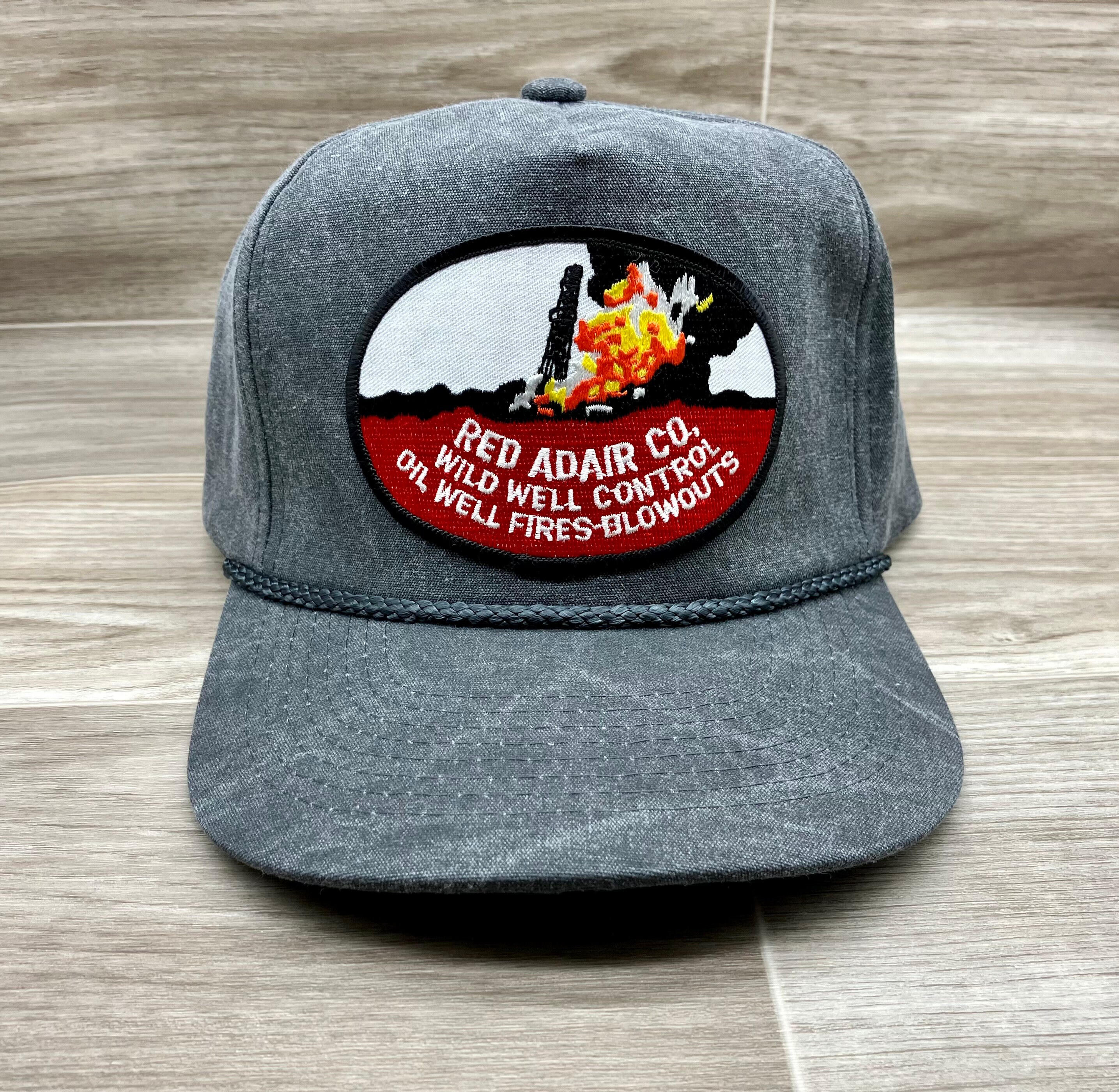 Vintage Oilfield Wild Well Control Patch on Charcoal Stonewashed Rope ...