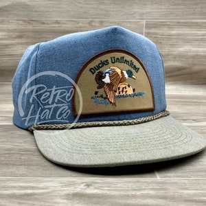 Retro Ducks Unlimited on Stonewashed Sky/sand Retro Rope Hat - Etsy