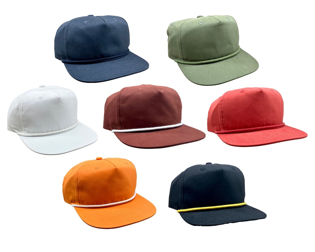 Blank Cotton/poly Retro Rope Hat With Snapback 3 - Etsy