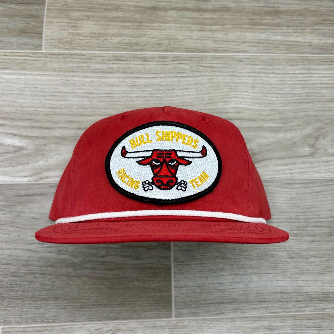 Bull Shippers Racing Team on Red Retro Hat W/white Rope - Etsy