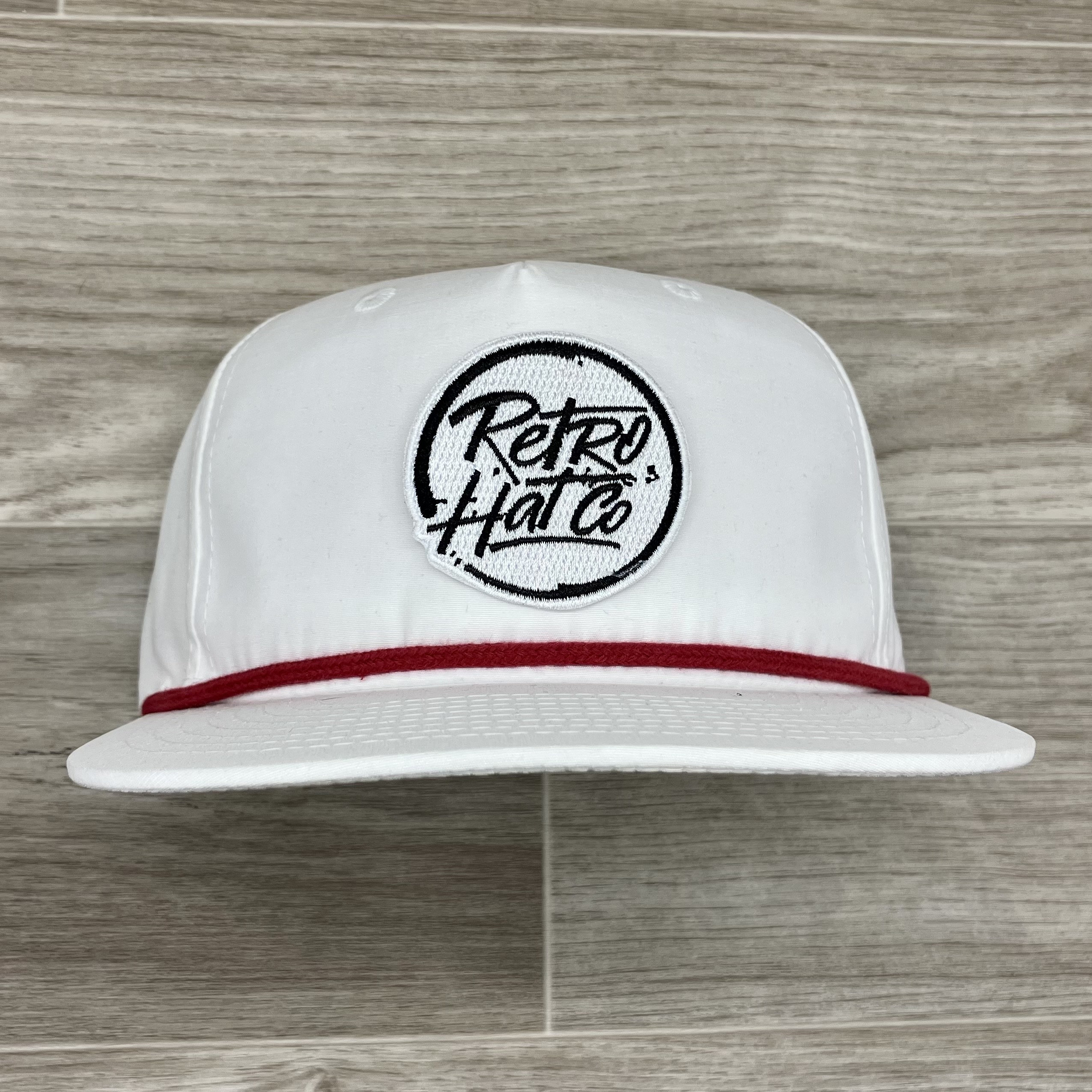 Retro Hat Co white Patch on Retro Rope Hat - Etsy