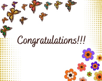 Butterfly Congrats - Etsy