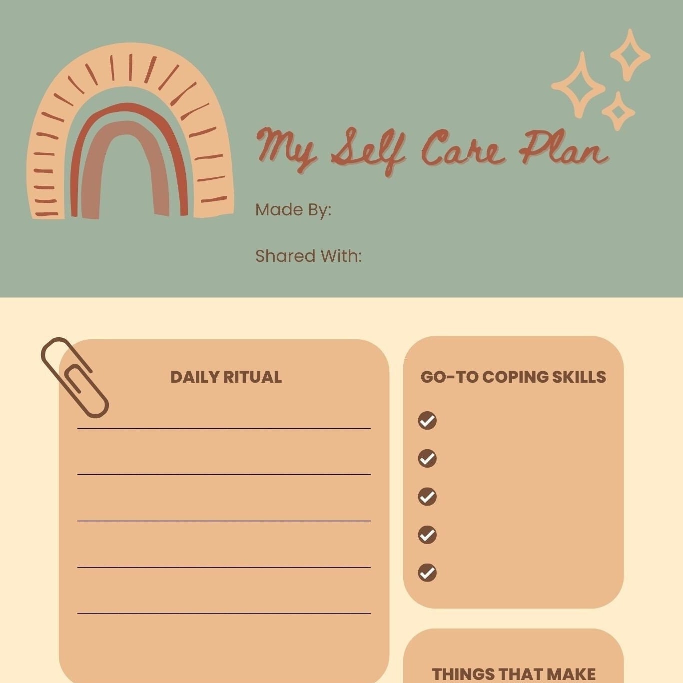 Self-care Plan - Etsy