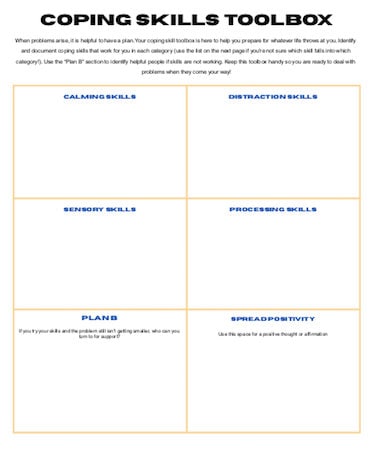 Coping Skill Toolbox - Etsy