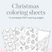10 Coloring Pages, Christmas Coloring Pages, Winter Coloring Book - Etsy