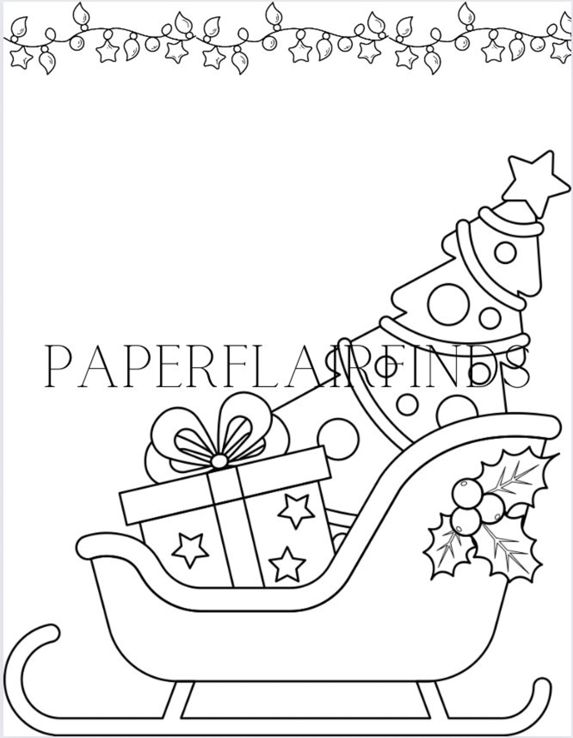 10 Coloring Pages, Christmas Coloring Pages, Winter Coloring Book - Etsy