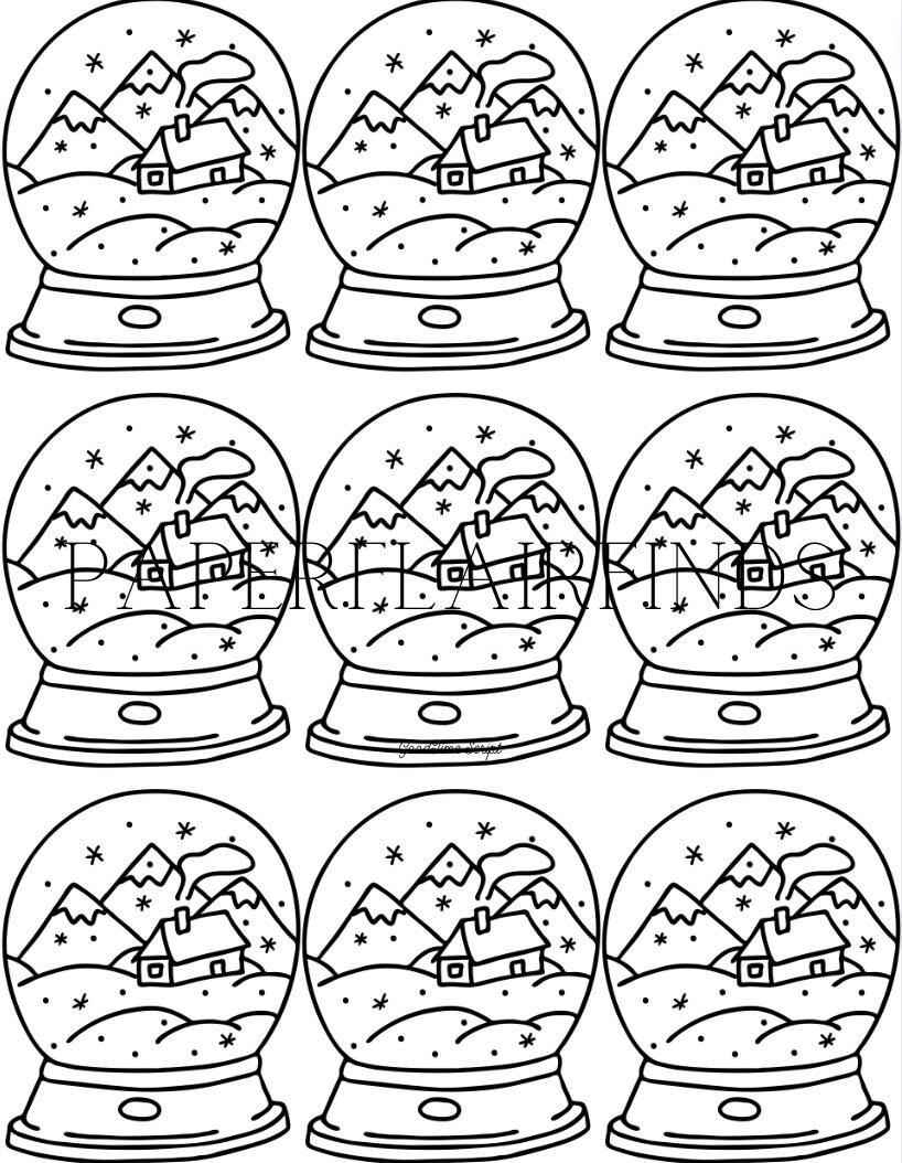 10 Coloring Pages, Winter Wonderland Coloring Pages, Holiday Coloring ...