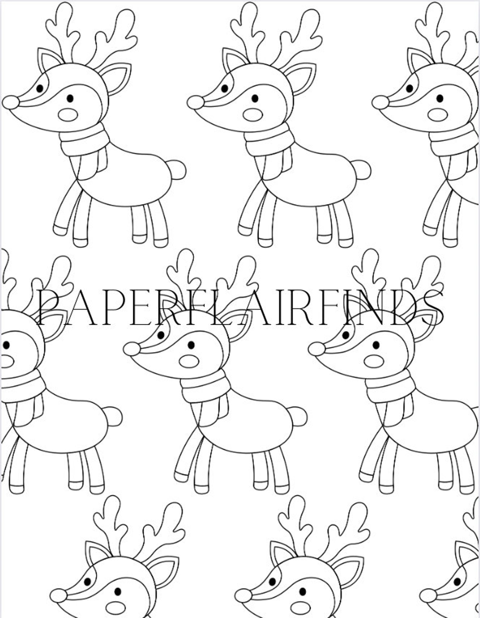 10 Coloring Pages, Christmas Coloring Pages, Winter Coloring Book - Etsy