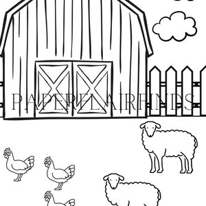 Farm Animal Coloring Pages | Kids Coloring Pages | Farm Life - Etsy
