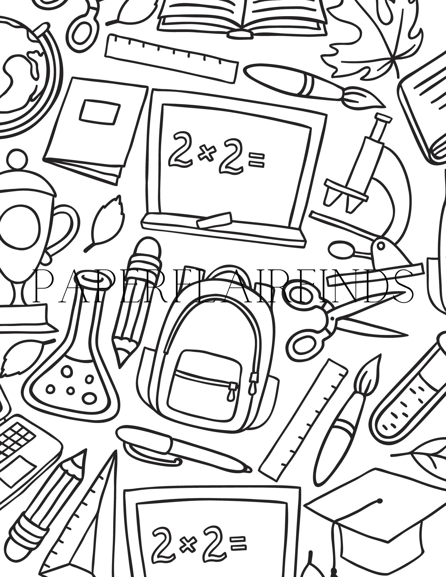 10 Coloring Pages, Back to School Coloring Pages, Autumn Coloring Pages ...