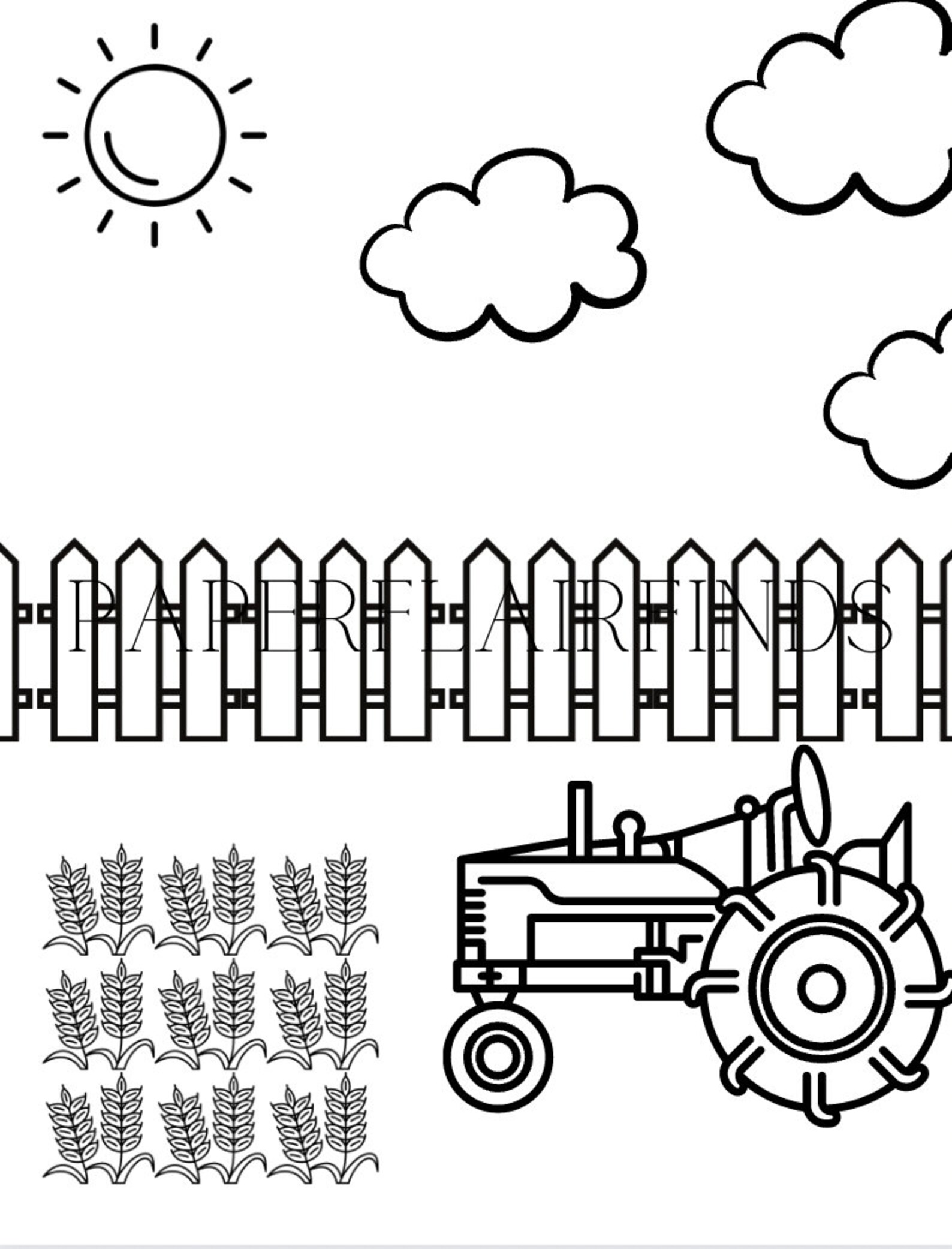 Farm Animal Coloring Pages | Kids Coloring Pages | Farm Life - Etsy