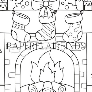 10 Coloring Pages, Christmas Coloring Pages, Winter Coloring Book - Etsy